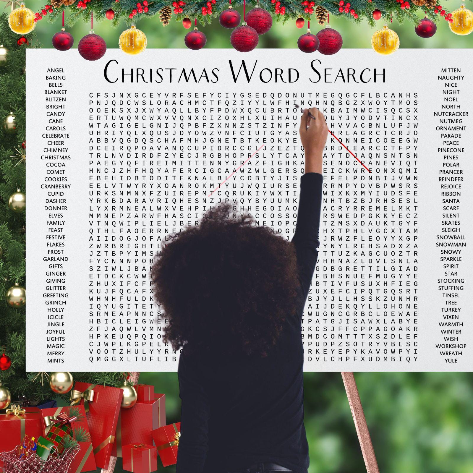 Interactive Christmas Activity Poster Giant Christmas – 36x24 Inches ...