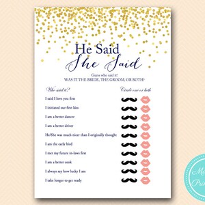 He Said She Said, Who Said It First, How Well Do You Know Couple, Blue ...