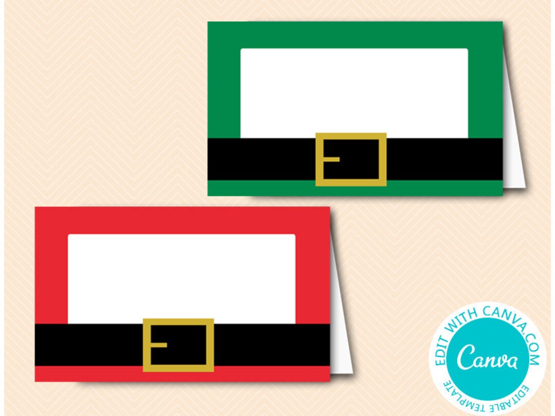 Editable Christmas Labels, Tent Labels, Christmas Food Labels, Santa ...