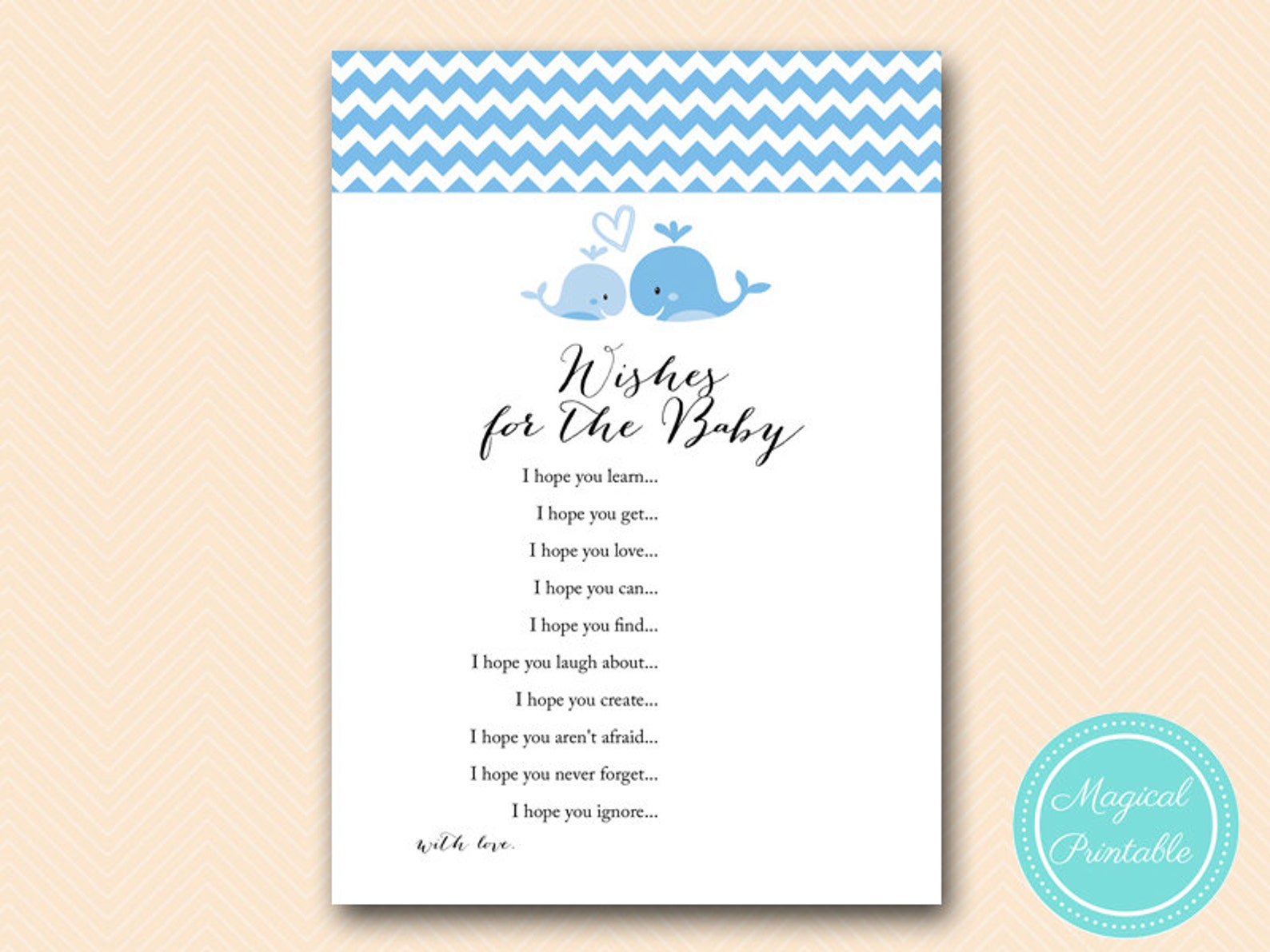 Blue Whale Baby Shower Games Printable, Boy Nautical Baby Shower Game ...