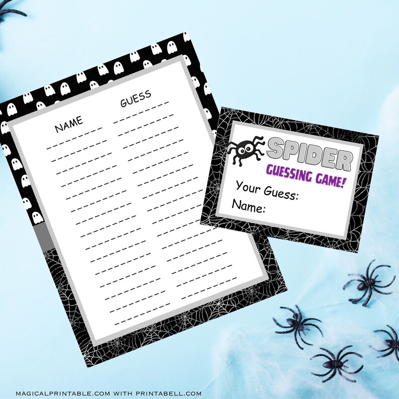 Halloween Spider Guessing Game, Halloween Game, Halloween Party Games ...