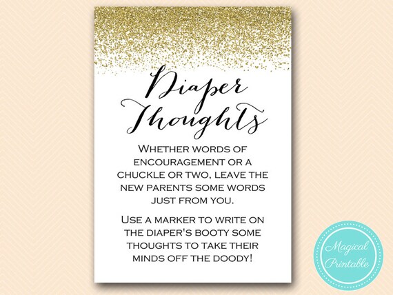 Diaper Thoughts Late Night Diapers Message on Diaper Gold - Etsy