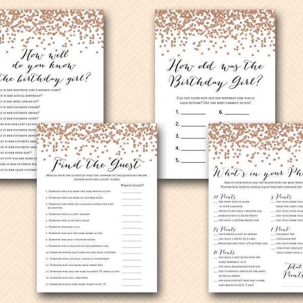 Rose Gold Birthday - Etsy