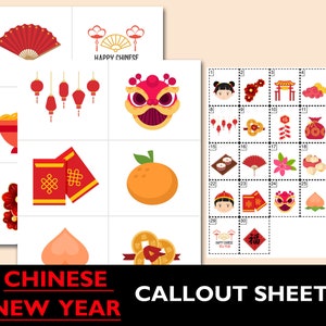 100x Chinese New Year's Bingo Cards, Printable Chinese New Year Bingo ...