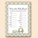 Elephant Baby Shower Games, Name the Baby Animal Game, Baby Shower Baby ...