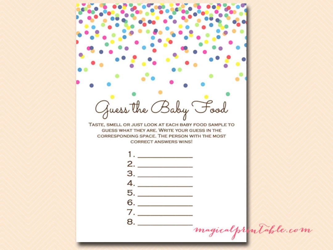 Guess the Baby Food Game, Baby Food Flavor Game, Baby Sprinkle, Baby ...