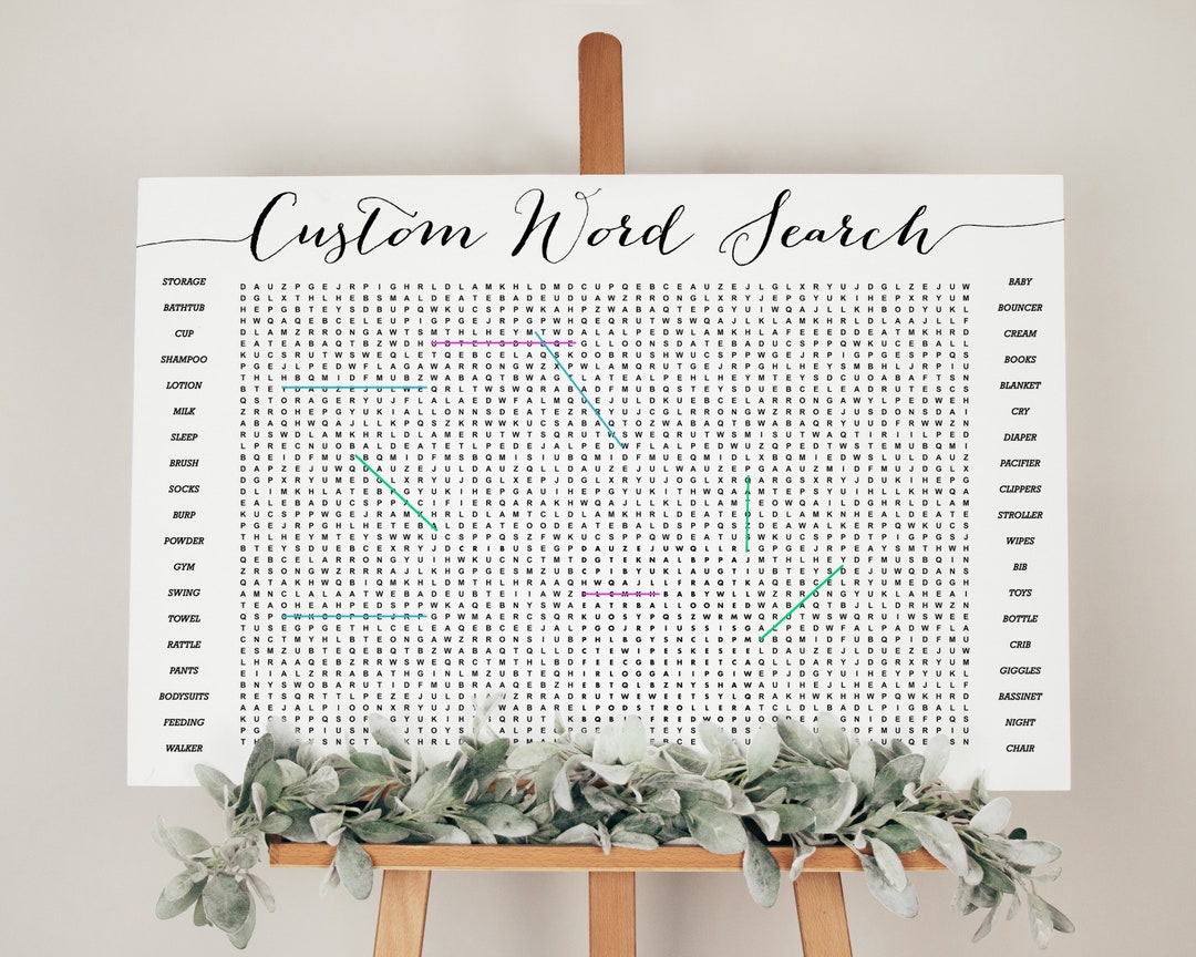Custom Wedding Word Search, Digital Word Search, Personalized Word ...