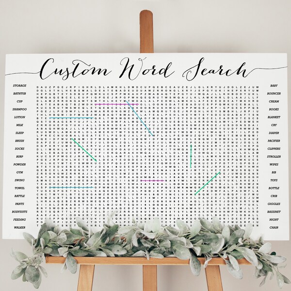 Giant Custom Word Search - Etsy