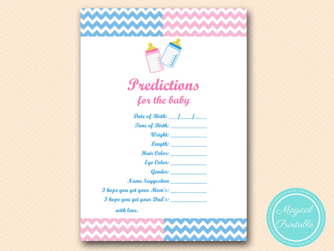 Instant Download, Pink or Blue Gender Reveal Party Games Printable ...