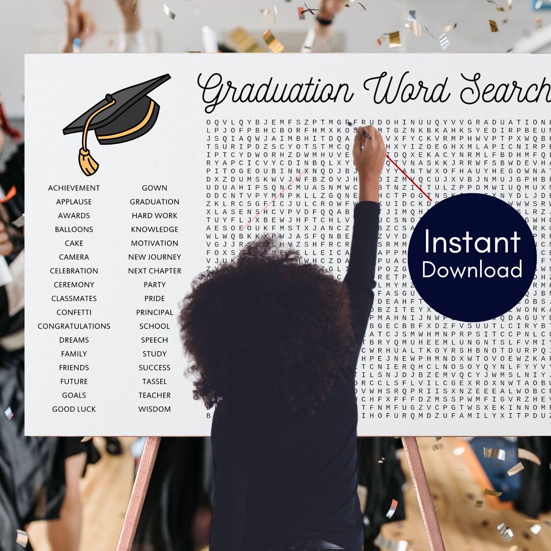 Giant Graduation Word Search, Printable Graduation Word Search ...