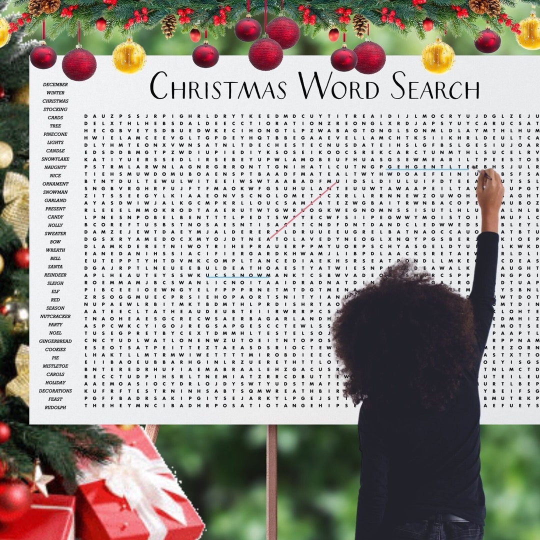 Giant Christmas Word Search Christmas Game Printable Xmas Word Search Giant Christmas Word Search Christmas Game Printable Xmas Word Search