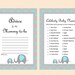 Blue Elephant Baby Shower Games Package, Baby Prediction and Advice ...