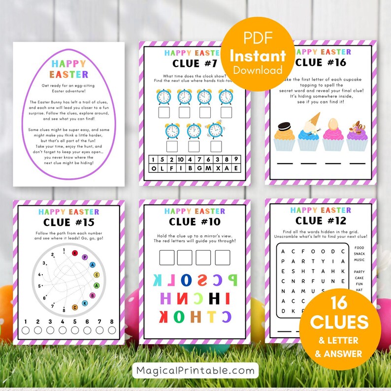 Easter Scavenger Hunt Clues for Older Kids, Easter Egg Hunt Clues ...