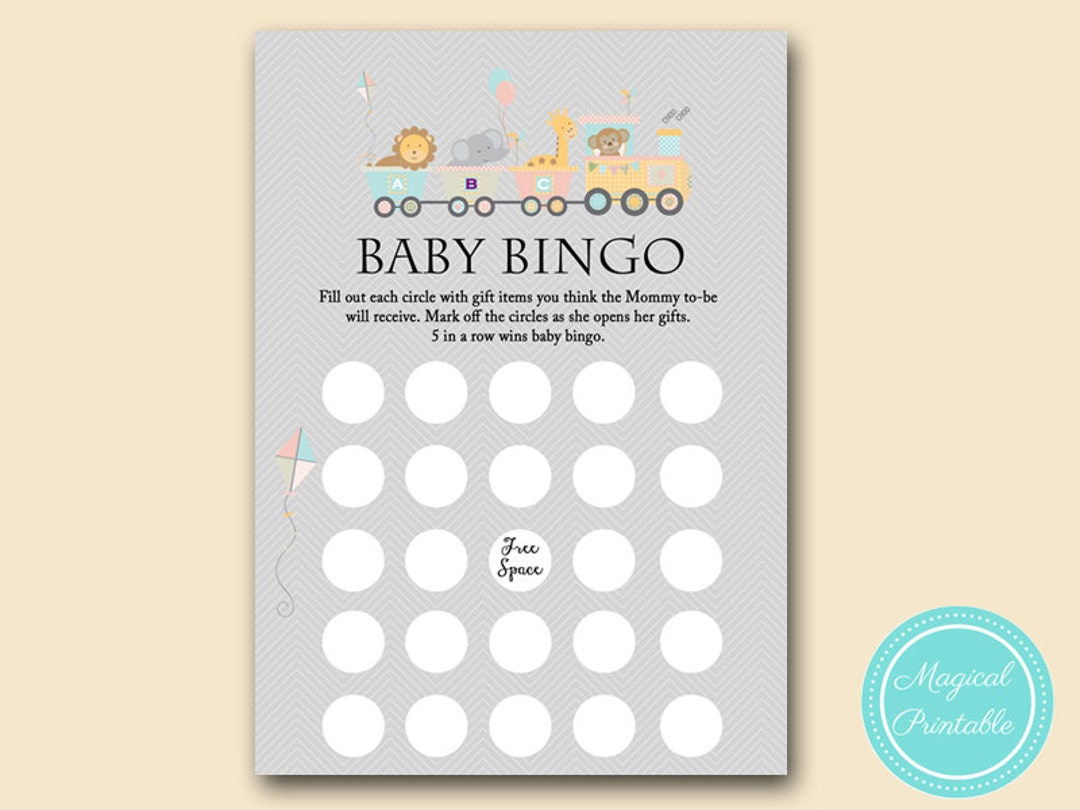 Baby Bingo Printable Card, Download, Gift Item Bingo, Jungle Baby ...