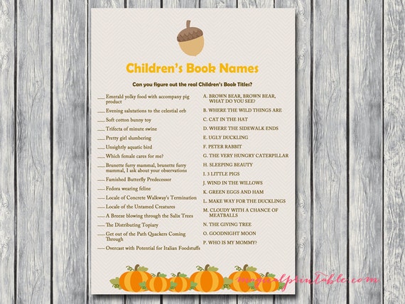 Children s Book Names Name That Book Little Pumpkin Baby Shower Games children-s-book-names-name-that-book-little-pumpkin-baby-shower-games