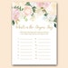 Pink Blush Floral Baby Shower Games Package, Download, Baby Predictions ...