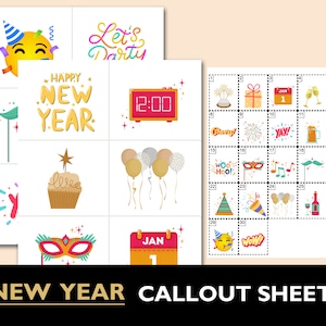 100x Cards 2025 New Year Bingo Cards, Printable New Year Bingo, New ...