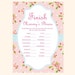 Pink Floral Chic Baby Shower Games Printables, Rose Baby Shower Game ...