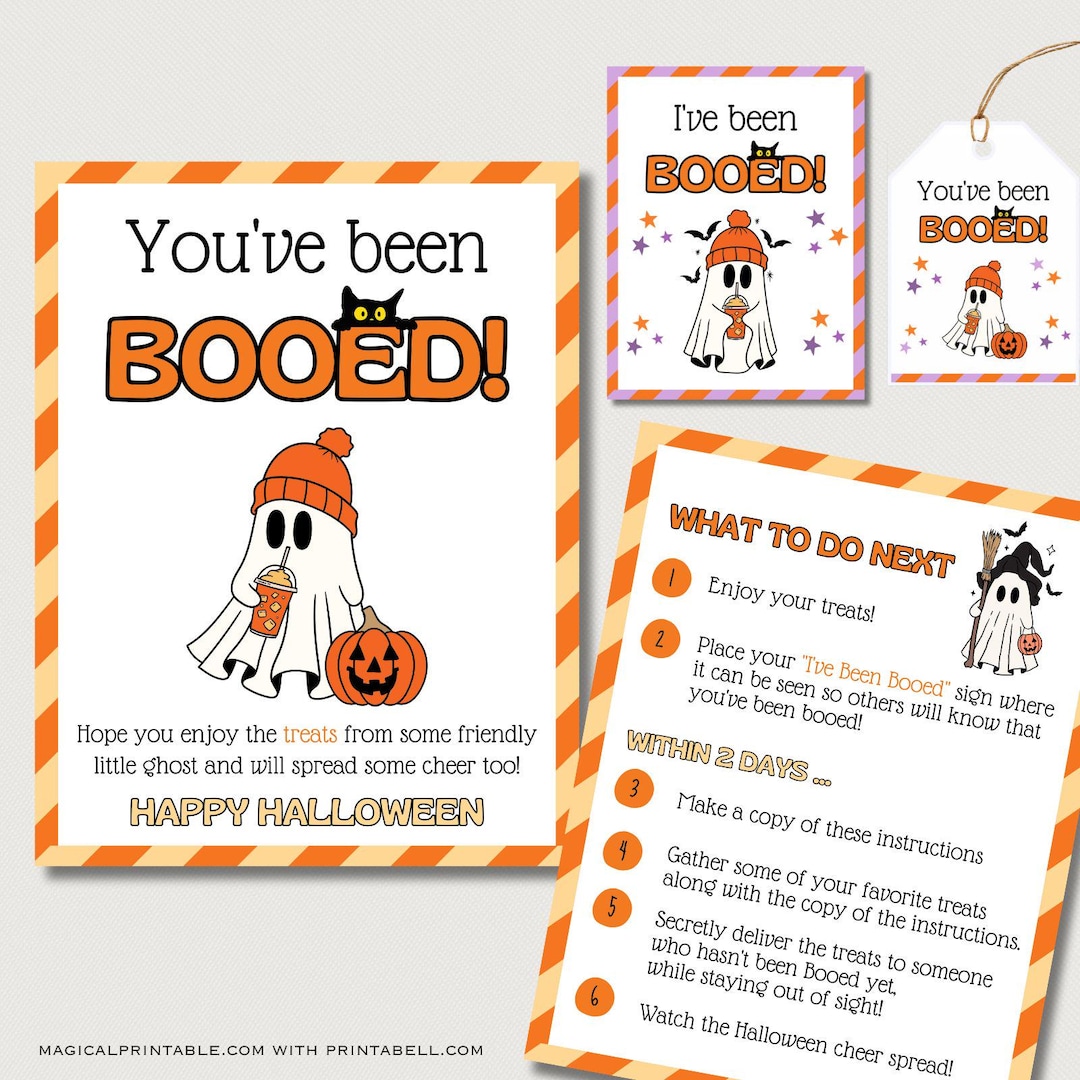 You've Been Booed Halloween Kit, You've Been Booed Printable, Boo ...