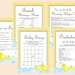 Yellow Rubber Duck Baby Shower Game Pack, Printables, Duck Theme ...