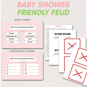 Baby Shower Friendly Feud Game, Printable Girl Baby Shower Game, Baby ...