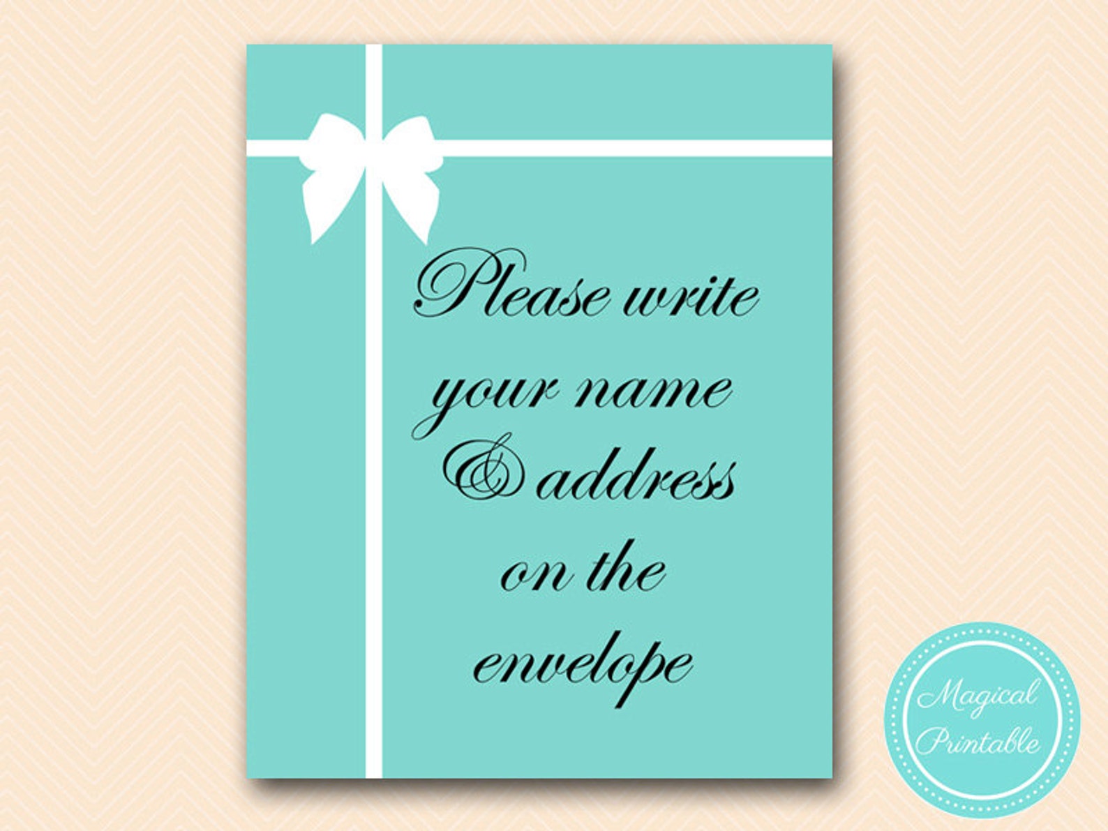 Please Write Your Name on the Envelope Thank You Sign - Etsy