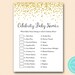 Gold Sprinkle Baby Shower Games, Celebrity Baby Name Game, Celebrity ...