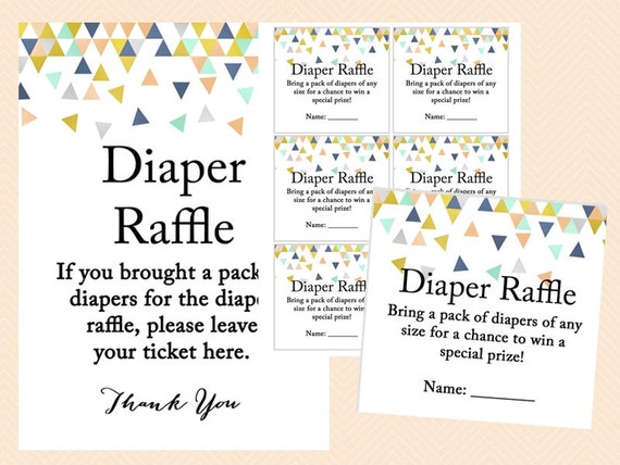 Diaper Raffle Diaper Raffle Insert Diaper Raffle Boy Diaper | Etsy