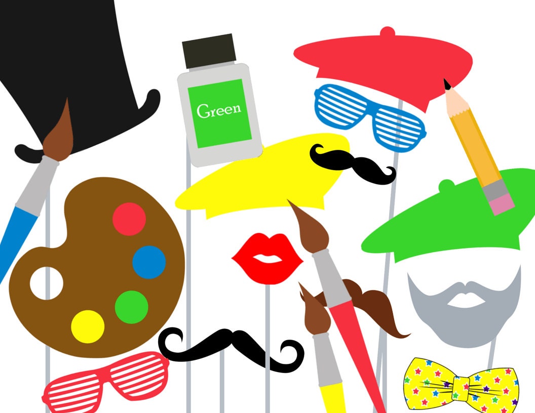 Print Yourself Art Photo Booth Party Props - Etsy