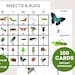 100x Insect and Bugs Bingo Cards, Printable Birthday Party Bingo, Party ...
