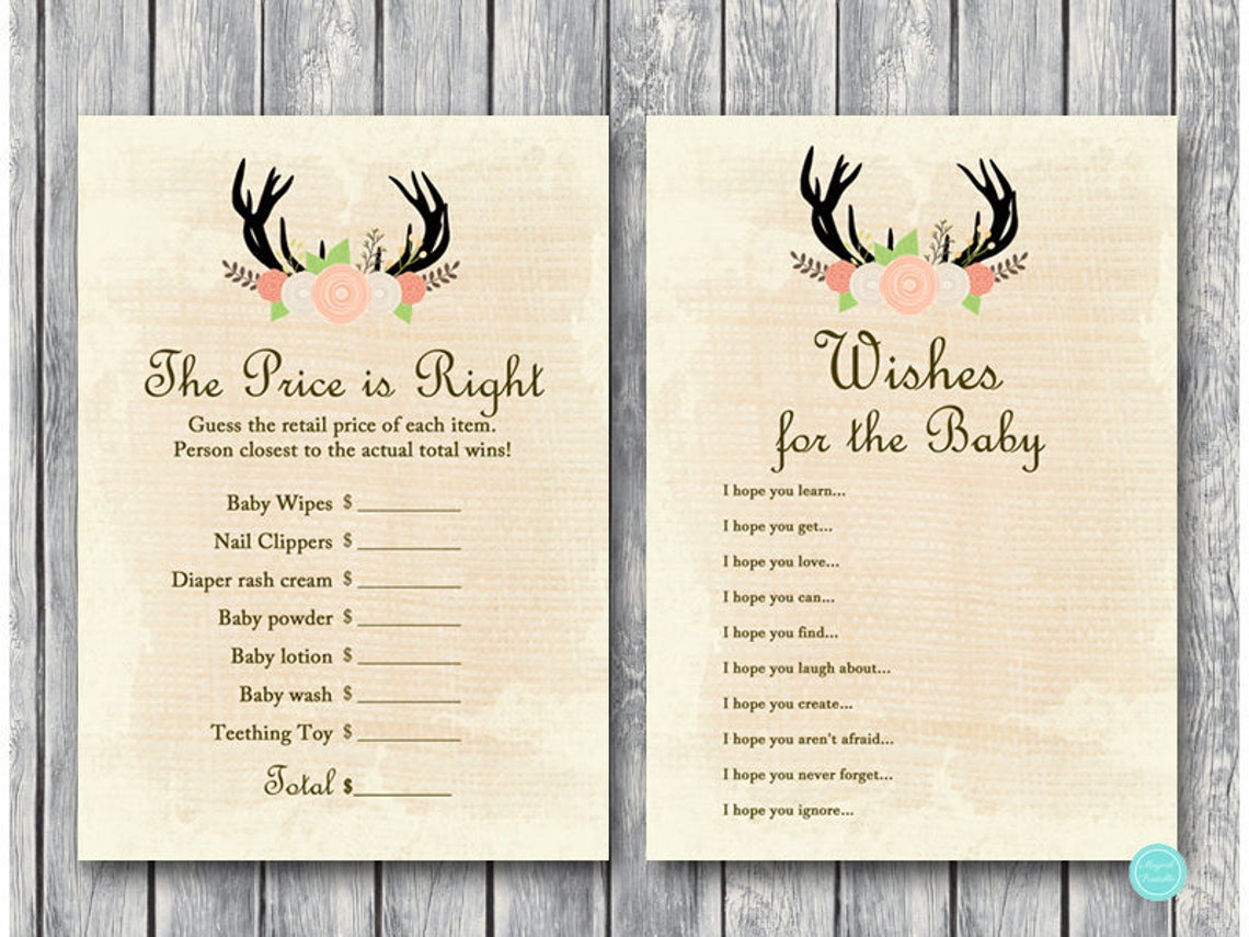 Oh Deer Baby Shower Games Printable Package Baby Shower Games - Etsy