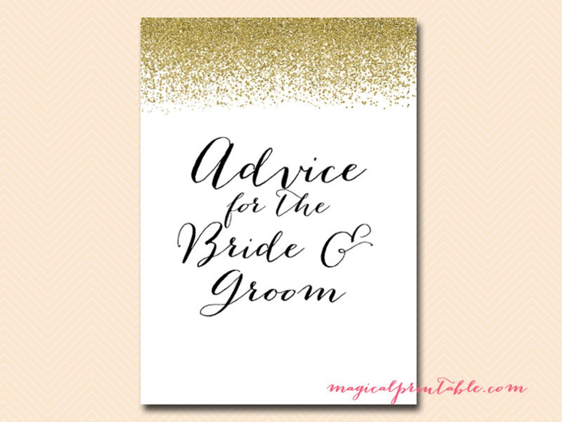 Advice for the Bride and Groom Advice Cards Bridal Shower - Etsy