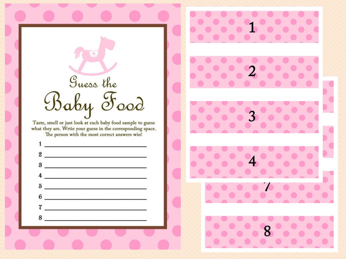 Baby Food Game Baby Food Jar Labels Baby Food Sign Baby - Etsy
