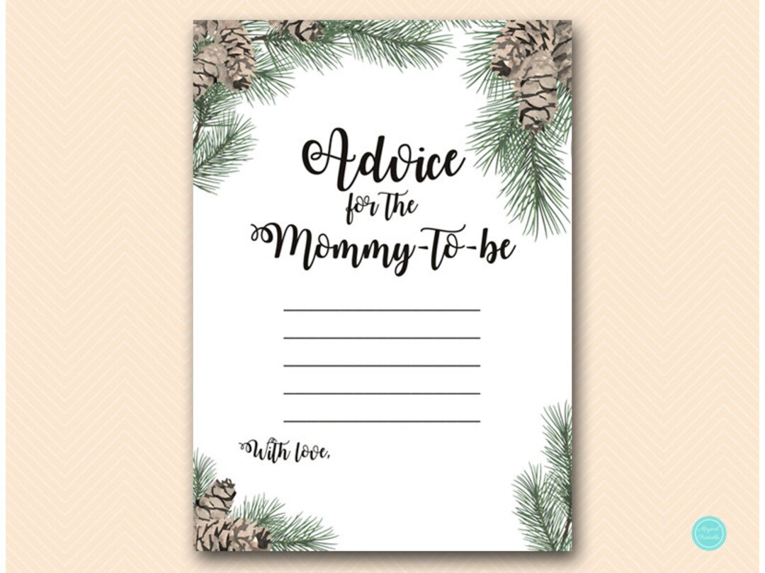 Winter Baby Shower Games, Advice for Mommy to Be, Advice for New Mommy ...