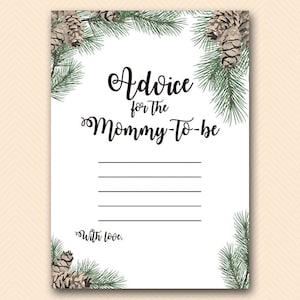 Winter Baby Shower Games, Advice for Mommy to Be, Advice for New Mommy ...