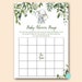 Elephant Bingo Baby Shower Game, Baby Shower Bingo, Baby Shower Bingo ...
