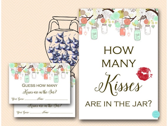 Mint and Coral guess how many kisses are in the jar, guessing game ...