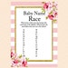 Pink Floral Baby Shower Games, Chic Baby Shower Games Printables, Pink ...