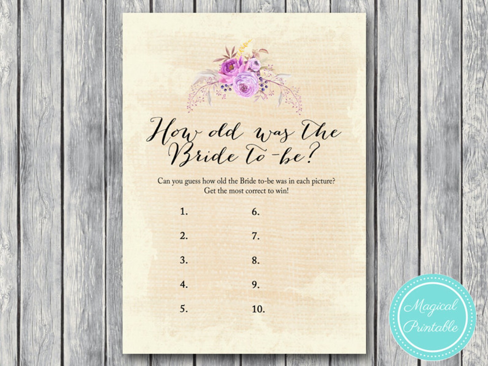 How Old Was the Bride, Guess the Bride's Age, Bohemian, Boho Bridal ...