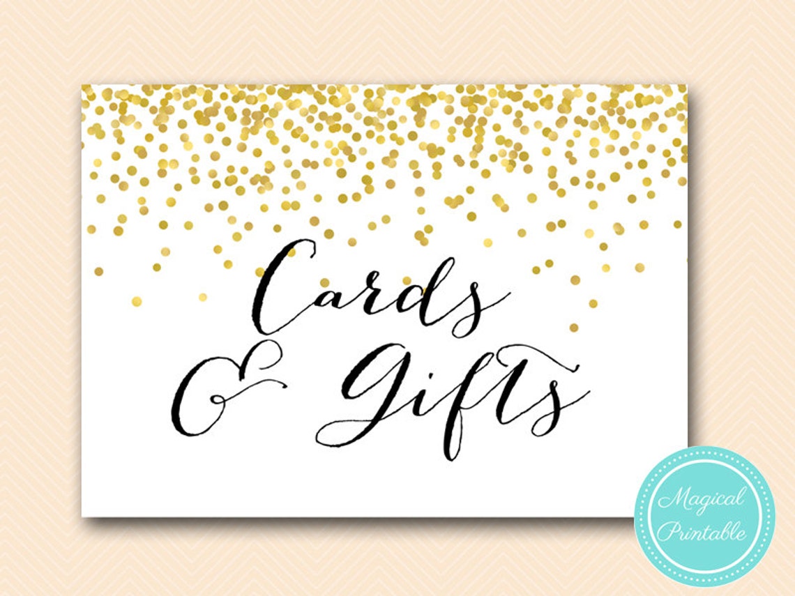 Cards and Gifts Sign Instant Download Thank You Sign - Etsy
