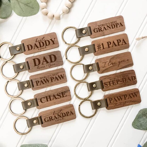 Personalized Keychain Father's Day Gift Gift for Dad | Etsy