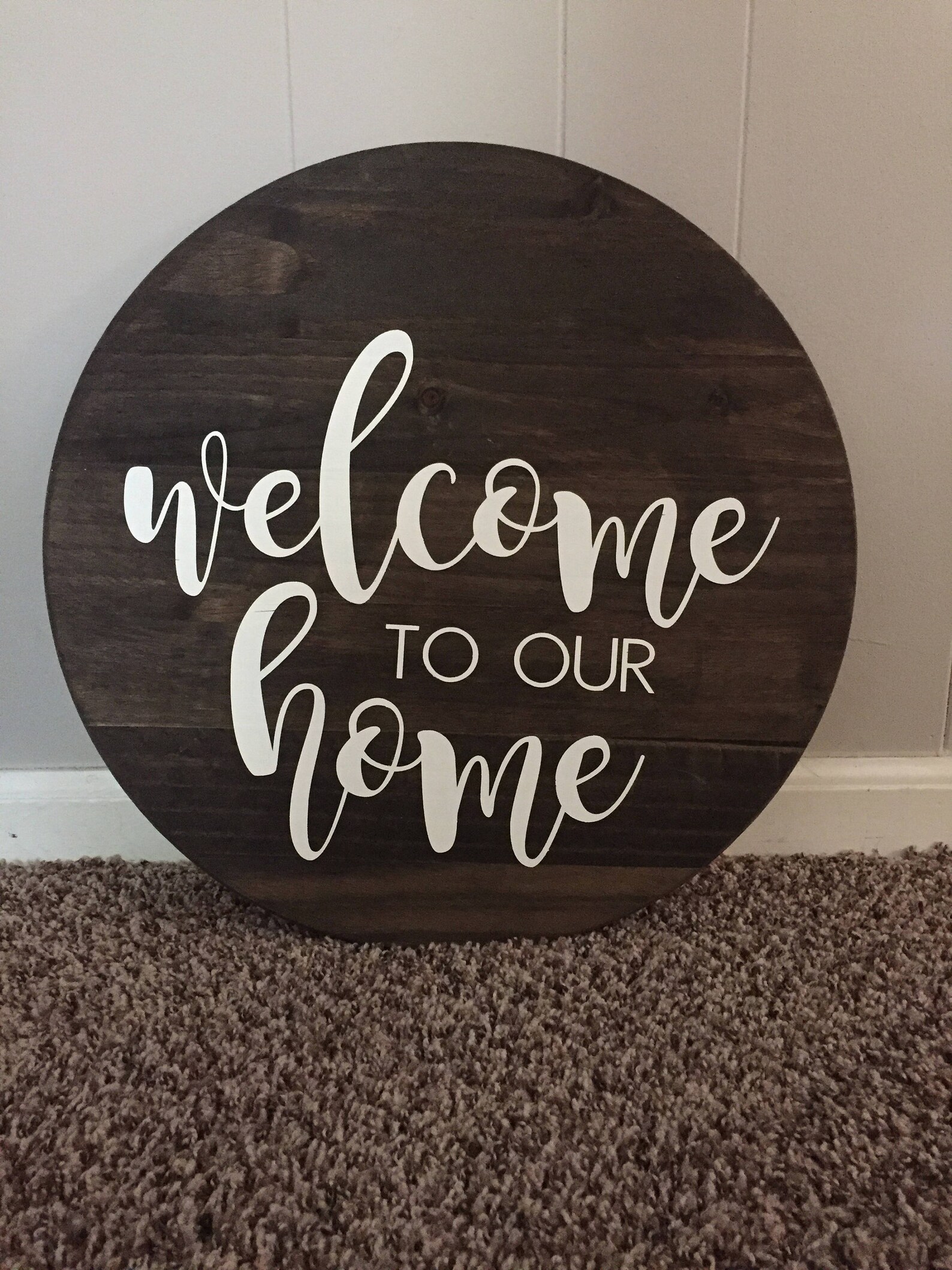 Welcome To Our Home Sign // Wood Sign // Welcome Sign // | Etsy