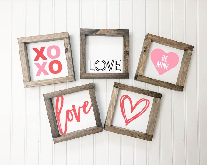 Valentine's Day Mini Signs // Valentine's Signs // Small Valentine's ...