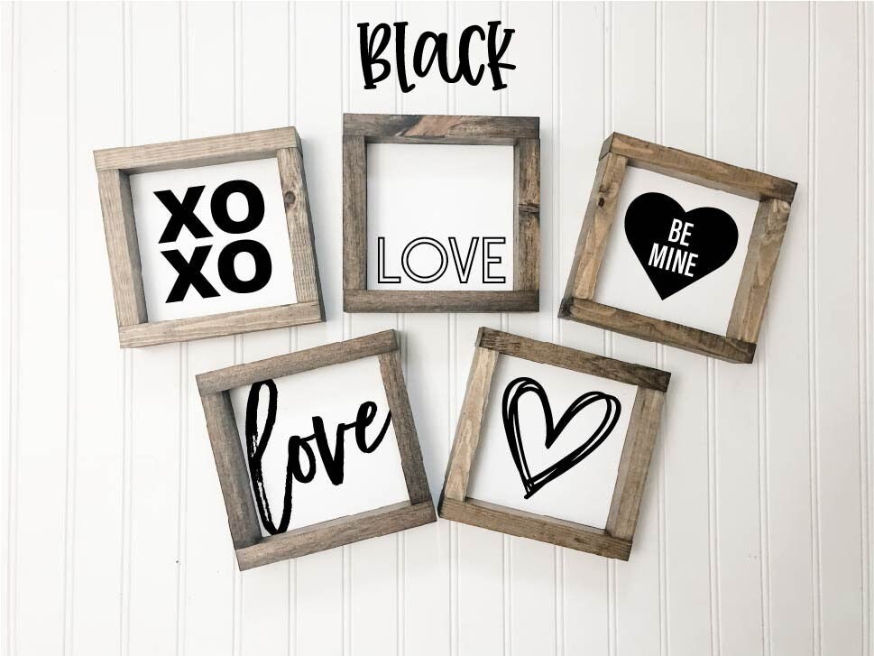 Valentine's Day Mini Signs // Valentine's Signs // - Etsy