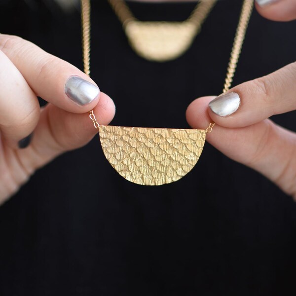 Fish Scales Necklace - Etsy