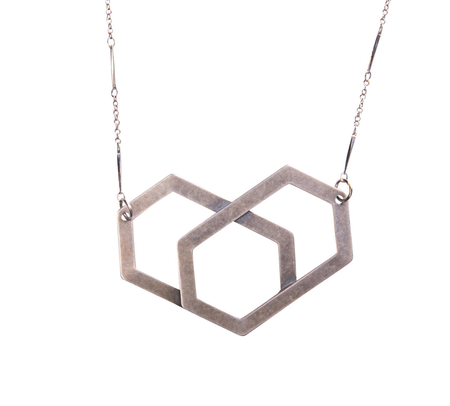 Unique Jewelry Heart Pendant Necklace Geometric Heart | Etsy