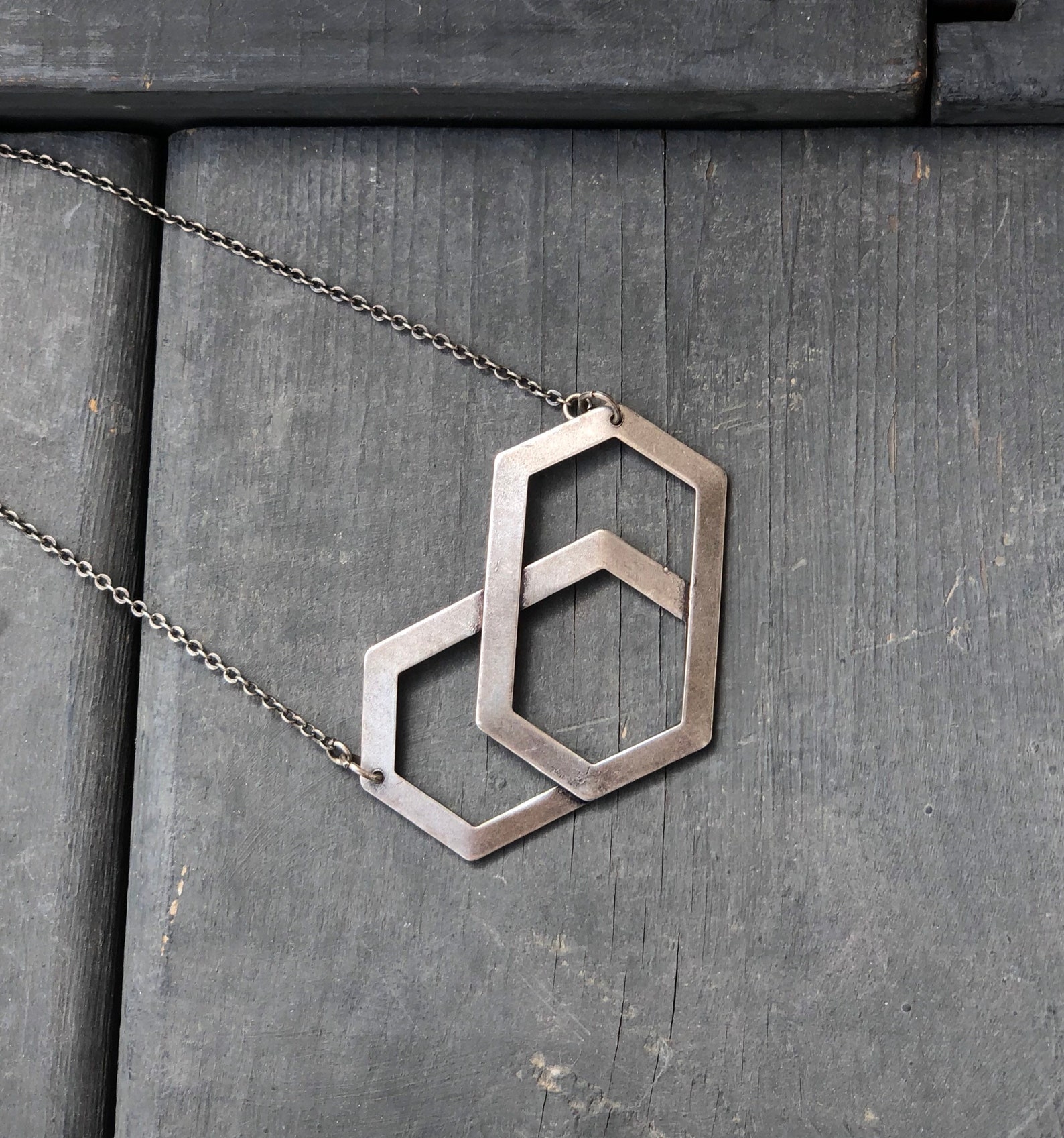 Unique Jewelry Heart Pendant Necklace Geometric Heart - Etsy