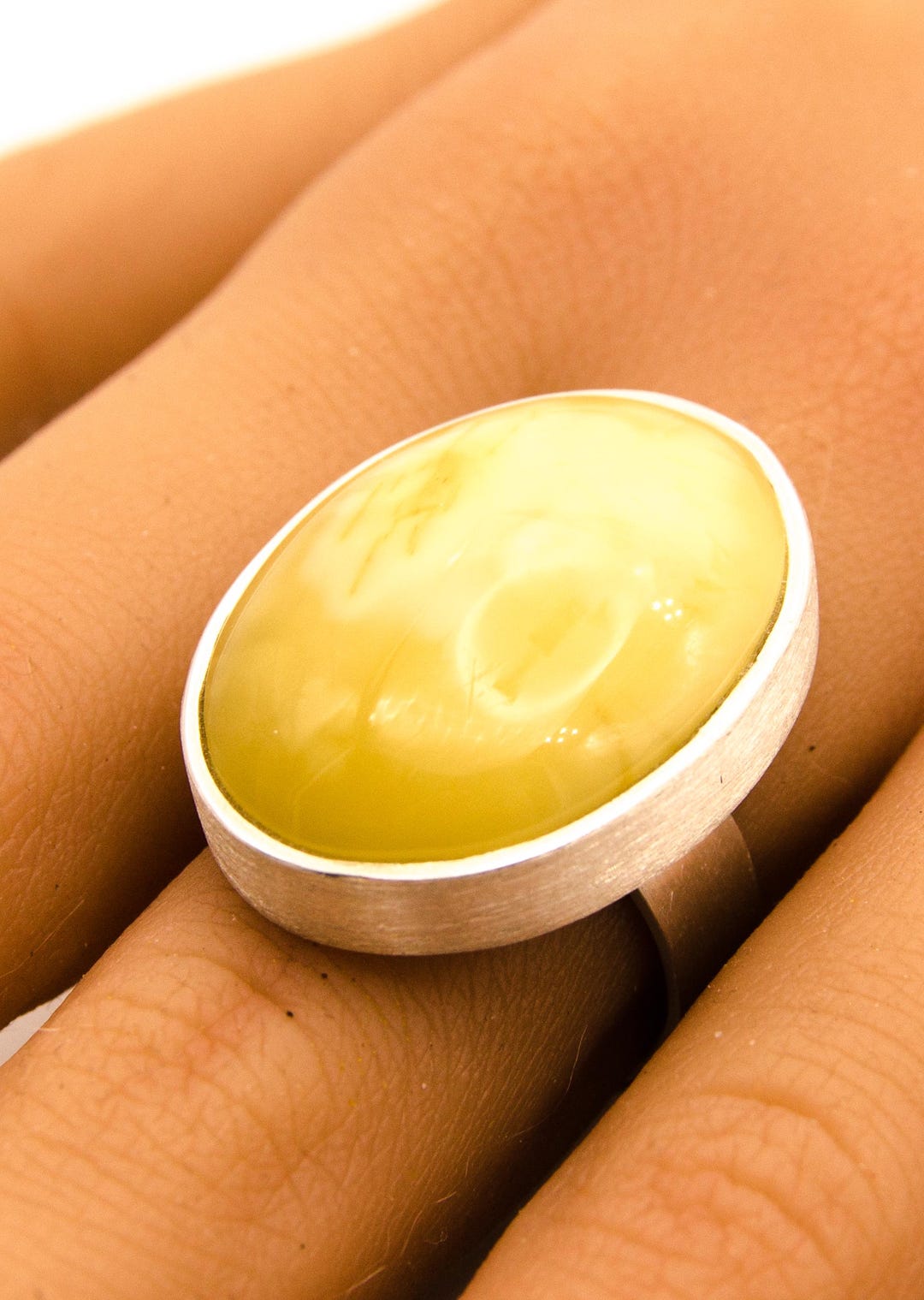 Amber Ringbaltic Amber YELLOW Amber Jewelry Sterling Silver Ring ...