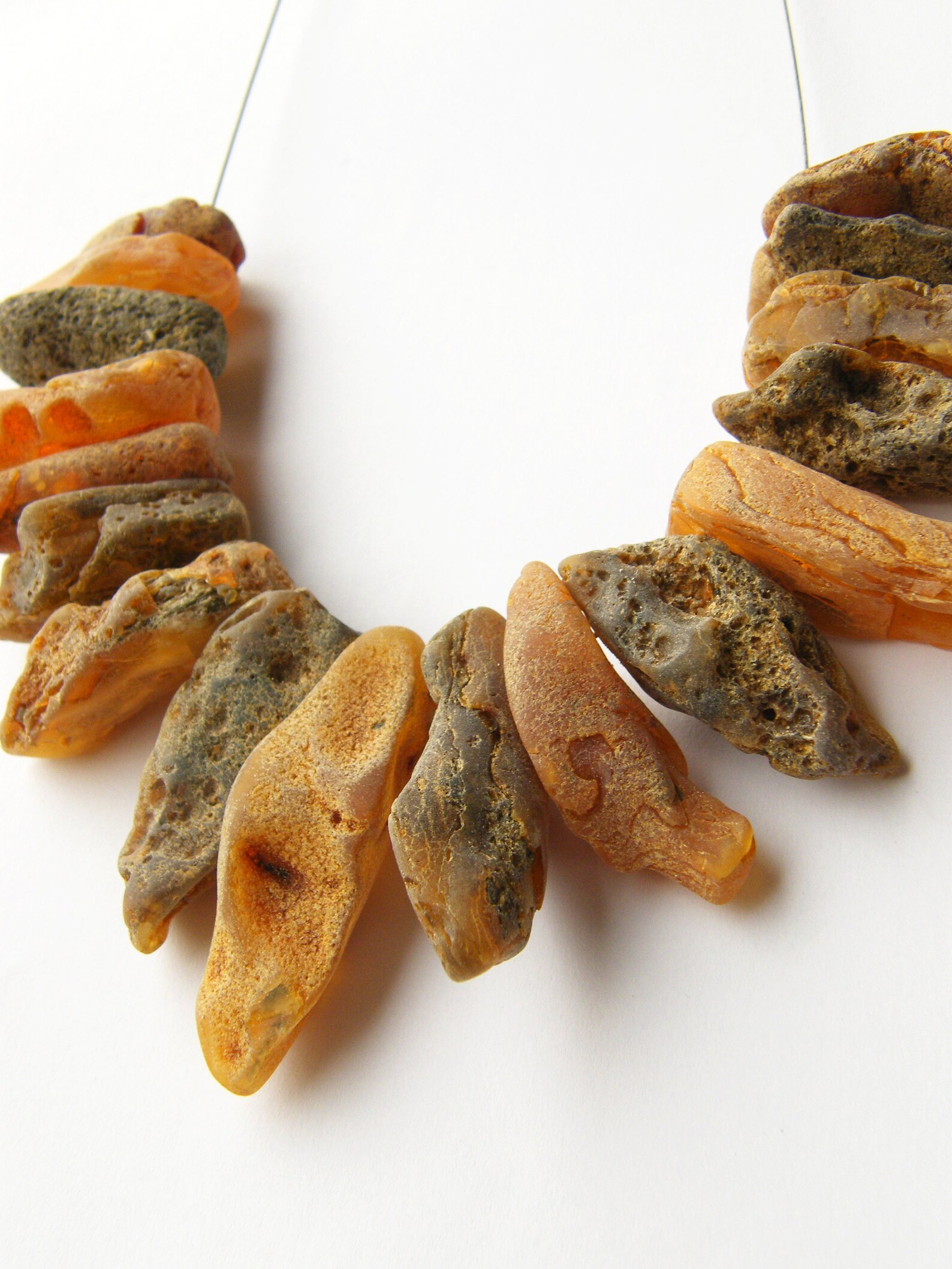 Amber Necklaceamber Sterling Silver 925 Amber Nuggets - Etsy