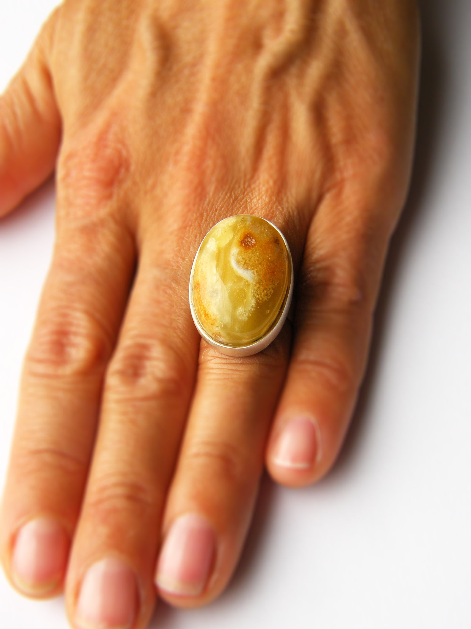 Ring Genuine Amber Ring Matte Sterling Silver 925 Rail - Etsy